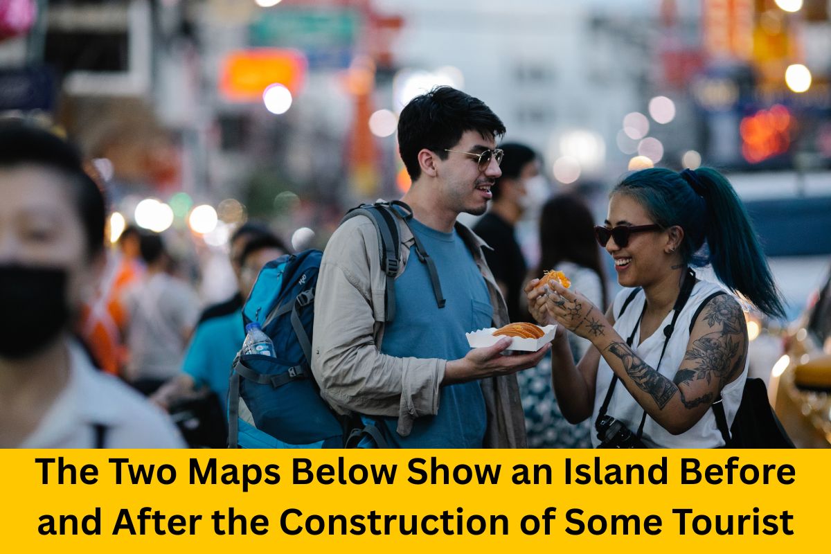 The Two Maps Below Show an Island Before and After the Construction of Some Tourist Facilities ...